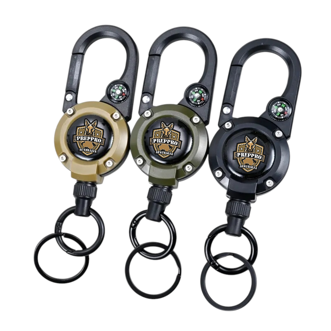 PrepPro Retractable Compass Key Clip – PrepPro Australia